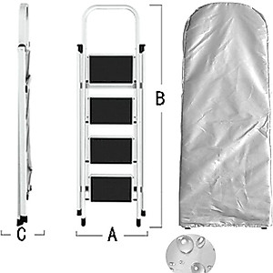 KUAIE Covers for Garden Furniture Folding Ladder Protective Cover Wwaterproof and Dustproof with Drawstring Garden Ladder Cover (Color : Brown, Size : 50x195x6.5cm)