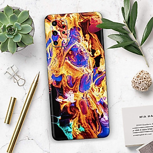 DesignSkinz Liquid Abstract Paint V25 Protective Vinyl Decal Wrap Skin Cover Compatible with The Samsung Galaxy S20 (Screen Trim & Back Glass Skin)