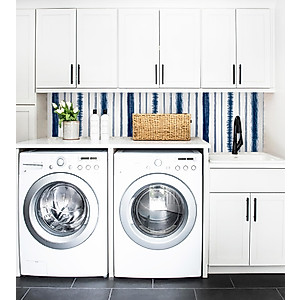 Timeet Blue and White Wallpaper Line Peel and Stick Wallpaper 17.3 "x 78.7" Geometric Stripe Contact Paper Self Adhesive Removable Wallpaper for Bedroom Living Room Decor