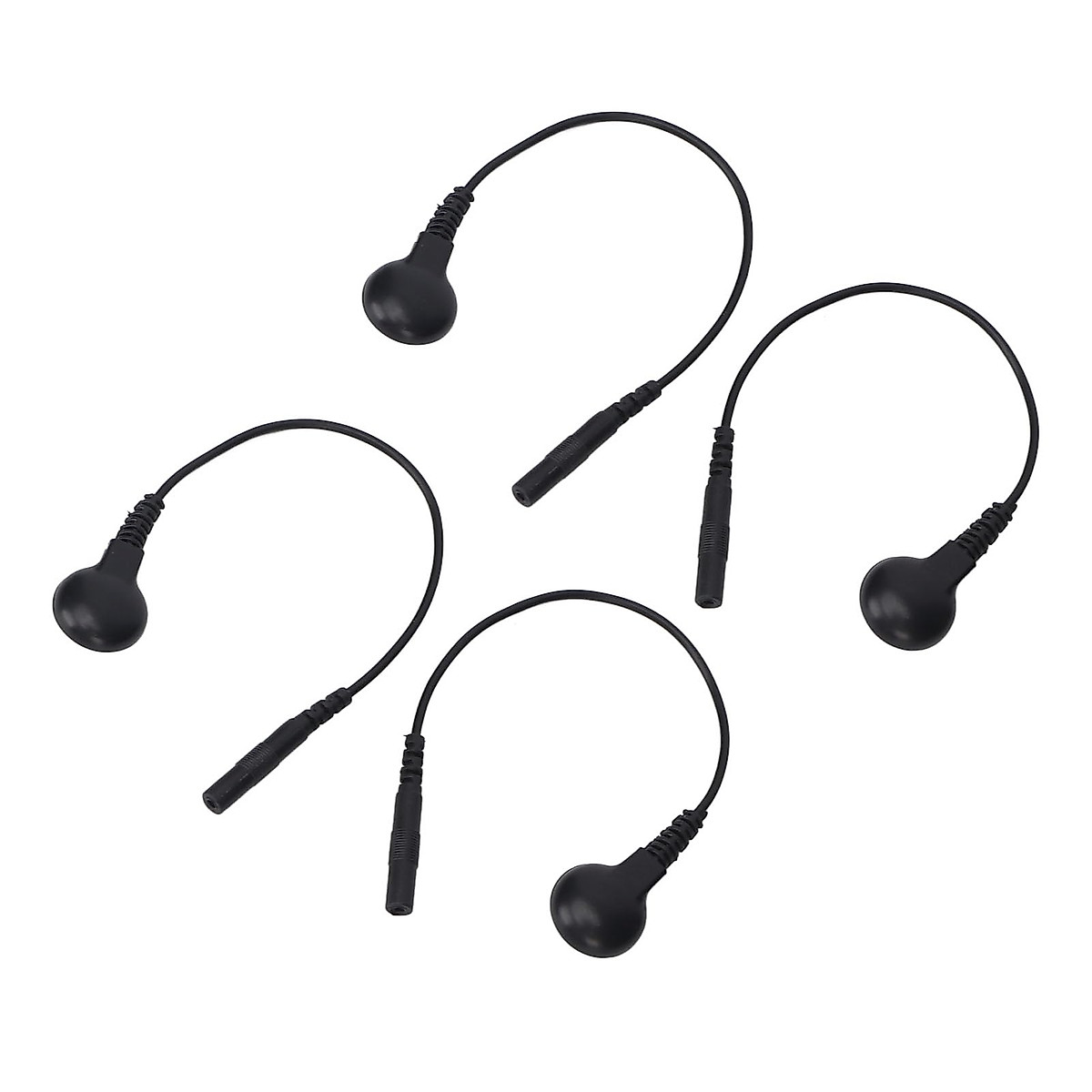 20PCS Electrode Wire - Button Type Short Copper Foil Wire - Electrode Wire Adapter for TENS Machine 5.9in Length