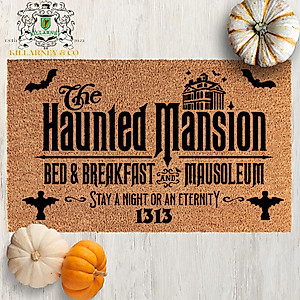 The Haunted welcome foolish mortals doormat Decor Mansion Door Mat Decoration Halloween Haunted party decoration Christmas decor