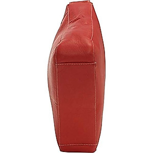 Le Donne Leather Top Zip Hobo - Full-Grain Colombian Cowhide Leather Women’s Bag (Black)