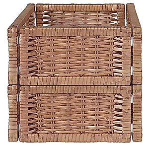 Niche Cubo Set of 2 Half-Size Foldable Wicker Storage Basket- Natural