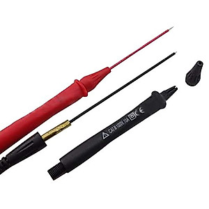 Retractable PVC Tip Test Lead Set, Right Angle,adjustable length Red+black