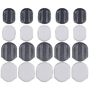 64Pcs Clip-on Earring Pads Silicone Clip Earring Pads Comfort Earring Cushions for Clips on Earrings, 2 Size, White, Clear