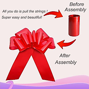 Big Red Car Bow 30in Large Giant Bow for Car, Birthday Gift Bow,, Large Gift Bow