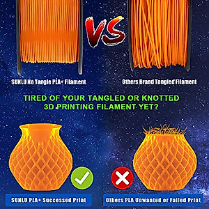 SUNLU PLA+ Filament 1.75mm 10KG PLA Plus 3D Printing Filament for 3D Printer & 3D Pens Tolerance Accuracy +/- 0.02 mm, 11x1KG (10 Colors)