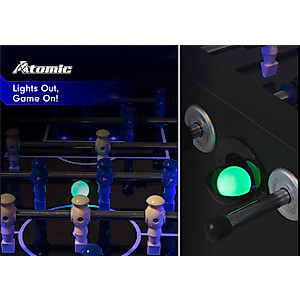 Atomic Azure LED Light Up Foosball Table, 55"