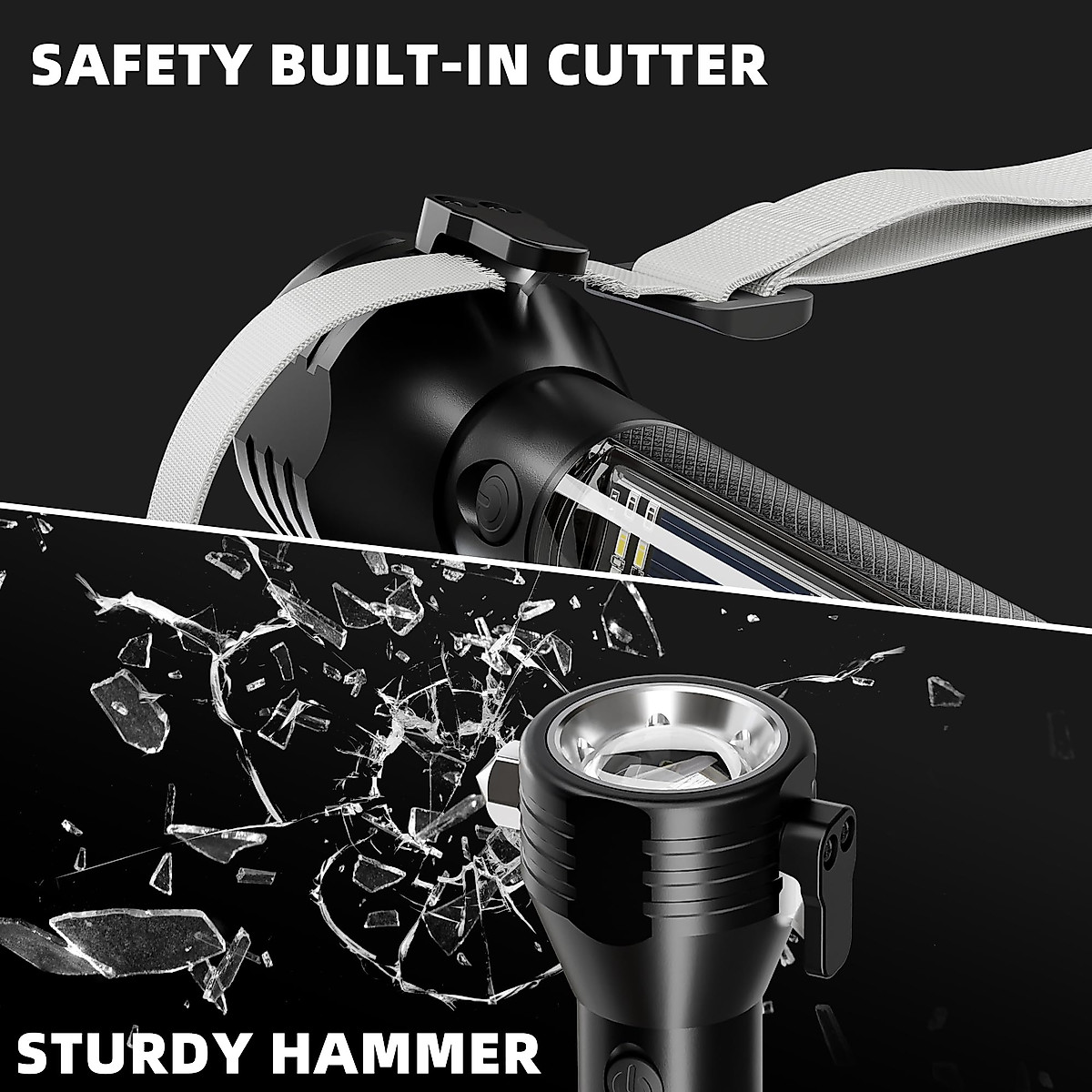 Otdair Solar/Rechargeable LED Flashlight, Multi Function Ultra Bright Flashlight, Emergency Strobe Light, USB-C Rechargeable, 5 Modes for Outdoor, Camping, Hiking