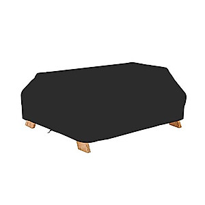 StorMaster Outdoor Picnic Table Cover Waterproof Heavy Duty 70 72 Inch Patio Picnic Kitchen Table Bench Seat Cover Winter, Black