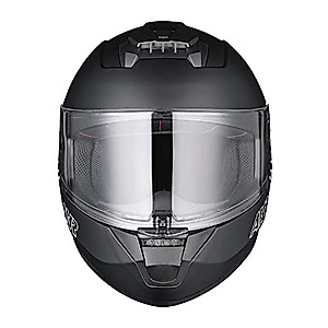 AHR Full Face Motorcycle Helmet Lightweight Street Bike Helmet with Storage Bag Great Ventilation & Streamlined Design for Touring Racing, Run-F3 DOT Approved (Matte Black, XX-Large)