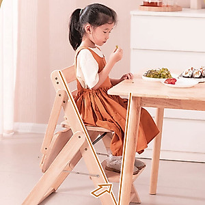 Muchuan Adjustable Wooden High Chair Versatile Baby Chair and Dining Seat Baby Folding Dining Chair with Removable Tray Solution for Babies and Toddlers Dining Highchair 1-12 Years Old