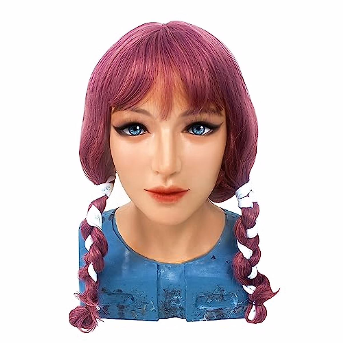 SHMCOFE Crossdressing Silicone Female Mask Headwear Mask For Crossdressers Cosplay Halloween Transgender