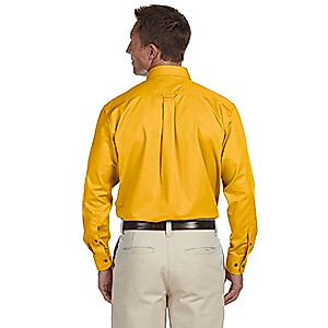 Harriton Men's Easy Blend Long-Sleeve Twill Shirt, 2XL, Sunray Yellow