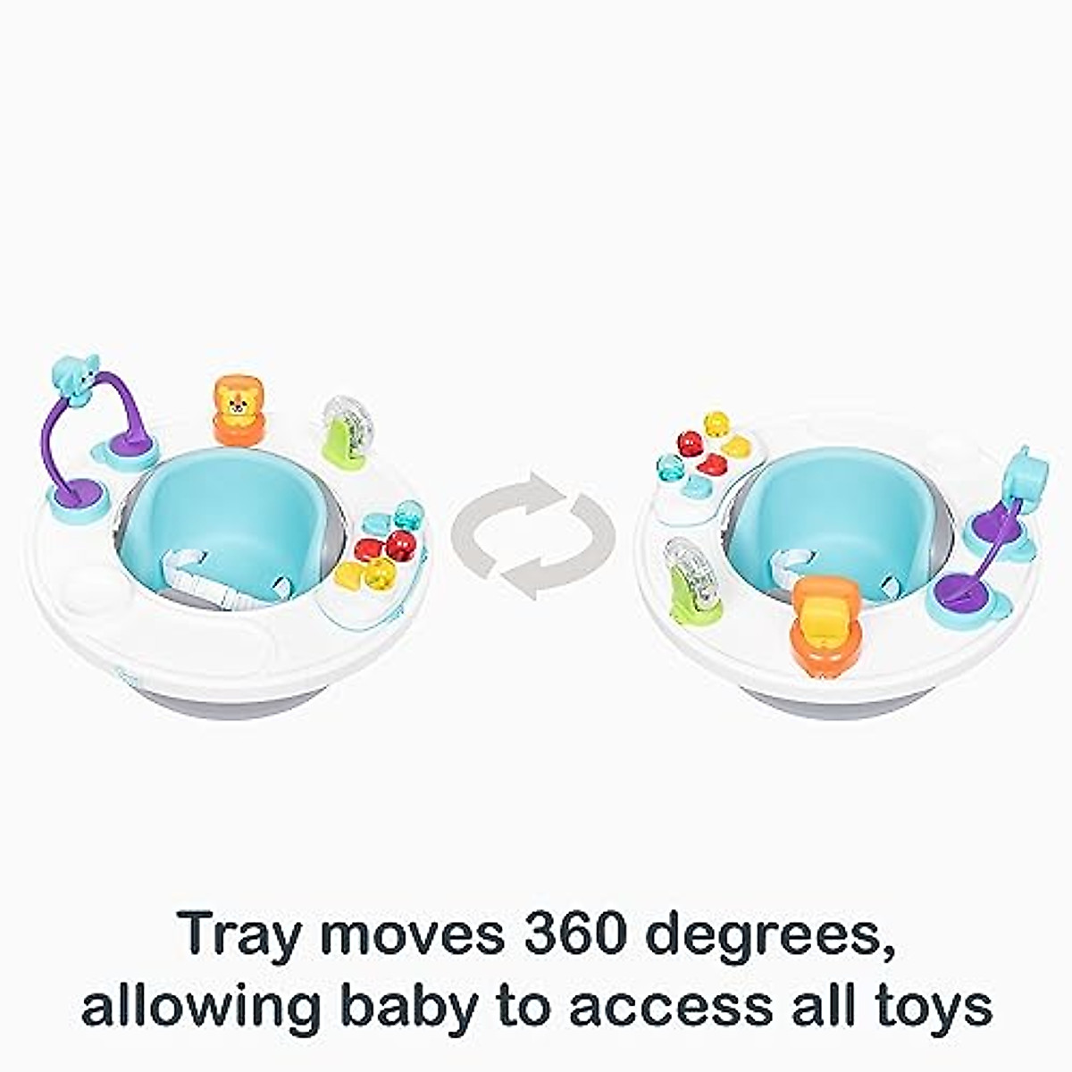 Smart Steps Explore N’ Play 5-in-1 Activity to Booster Seat with STEM Toys, Blue Safari Fun