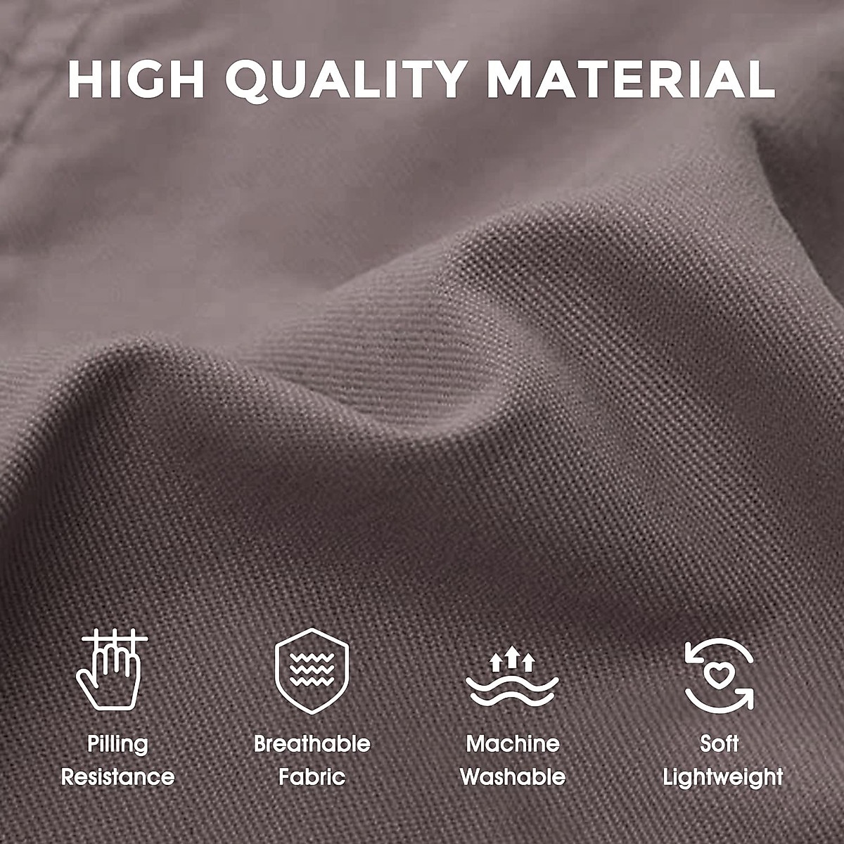 Mens Cargo Shorts Casual Work Shorts Multi Pockets Relaxed Fit with No Belt Cotton Grey Green 34