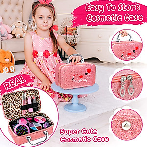 GIFTINBOX Kids Makeup kit for Girls, 25 PCS Real Makeup Set, Washable Makeup Set Toy with Cosmetic Case, Non-Toxic Little Girls Makeup Kit, Pretend Makeup for Toddler Kid Girls 5 6 7 8 9 10 Year Old…
