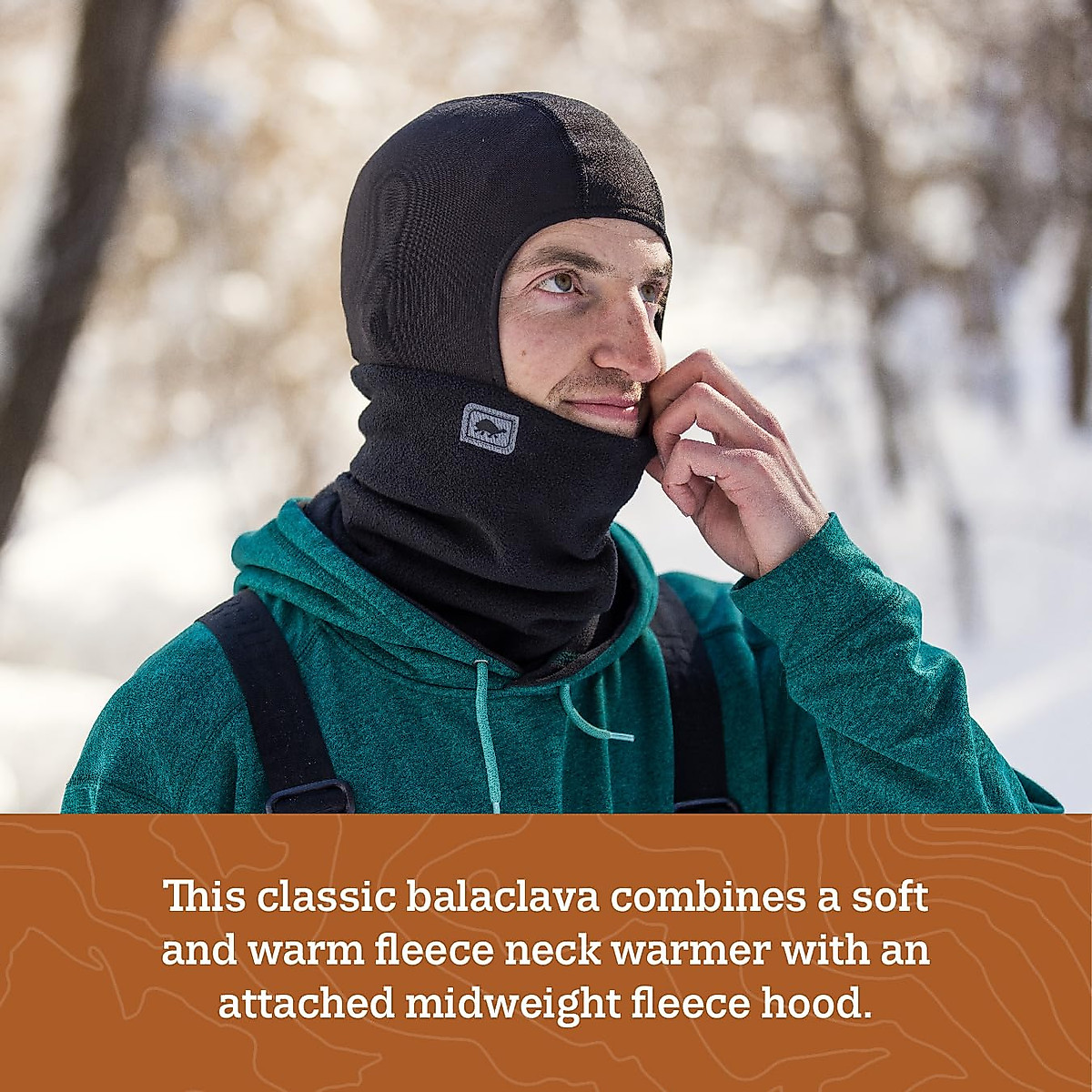 Turtle Fur Shellaclava Chelonia 150 Fleece Neck Warmer Helmet Liner Winter Balaclava Hood, Black