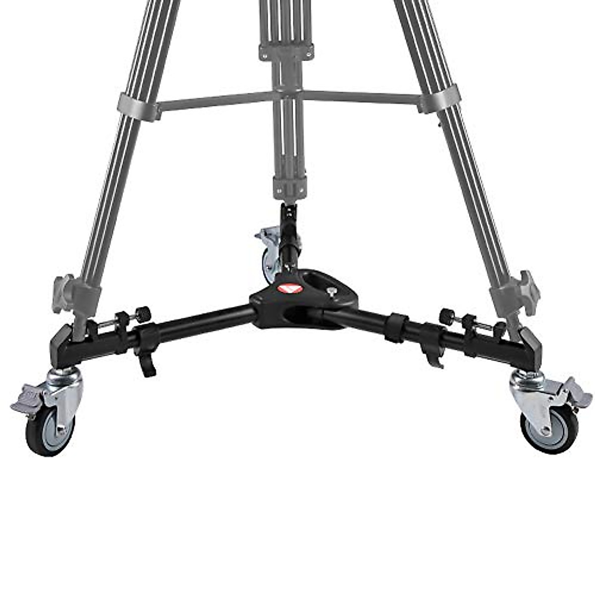 Acouto Tr Dolly with Wheels Heavy Duty VX-600 Foldable Tr Dolly 3 Wheels Stand Pulley Base Universal Camera Photography Professional Aluminium Alloy Tr Dolly Rail Track