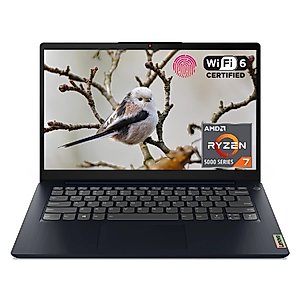 Lenovo Ideapad 3 Business Laptop 14" FHD, AMD Ryzen 7 5700U Octa-Core(Beat i7-1180G7), 20GB RAM 1TB SSD, Backlit Keyboard, Fingerprint Reader, WiFi6, Bluetooth, HDMI, Windows 11, Abyss Blue + Mousepad