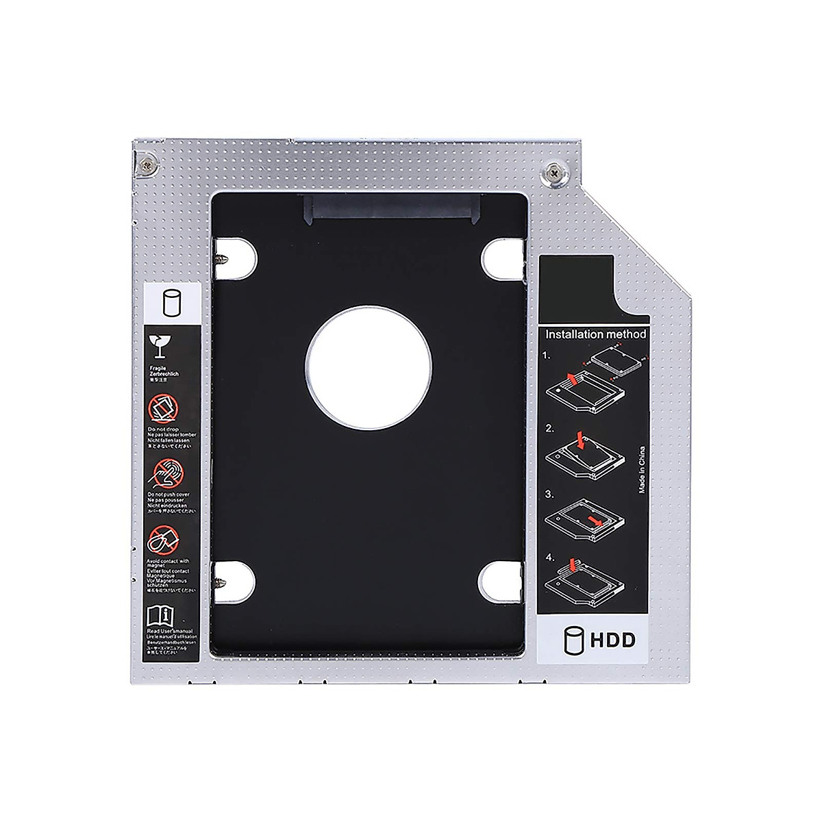 Liyeehao HDD Caddy, Aluminum Absorb Noise HDD SSD Adapter, for -I -Ii