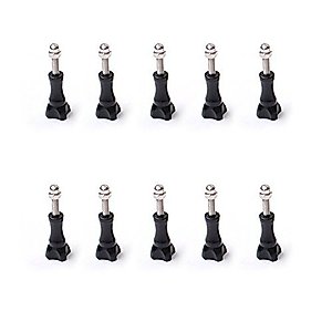 Oumers Long Thumbscrew with Cap Thumb Screw Set Stainless for GoPro Accessories Monopod Handhold Stick Mount/Windshield Suction for Gopro Hero5 Black, Hero4, Hero3+, Hero3, Hero2 Camera (10pcs/Pack)
