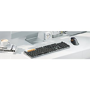 ProtoArc Mechanical K300 Backlit Bluetooth Keyboard and EM11 RGB Ergonomic Mouse Combo