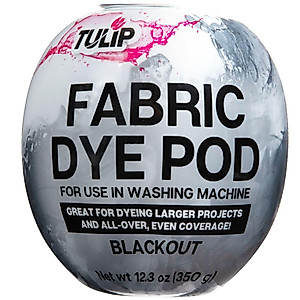 Tulip Fabric Dye Pod Blackout (Black), Permanent Dye for Clothes and Fabric