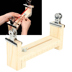 CHICIRIS Wood Bracelet Jig, Paracord Jig Bracelet Maker U Shape Metal Clips Adjustable Hand Rope Making Tool with 2 Clamp, DIY Wristband Rope Knot Braided Fixing Tools for Twisting Knitting