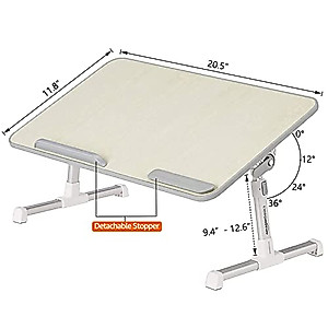 Amazon Basics Adjustable Laptop Tray Table - Lap Desk Fits up to 17-Inch Laptop - Medium