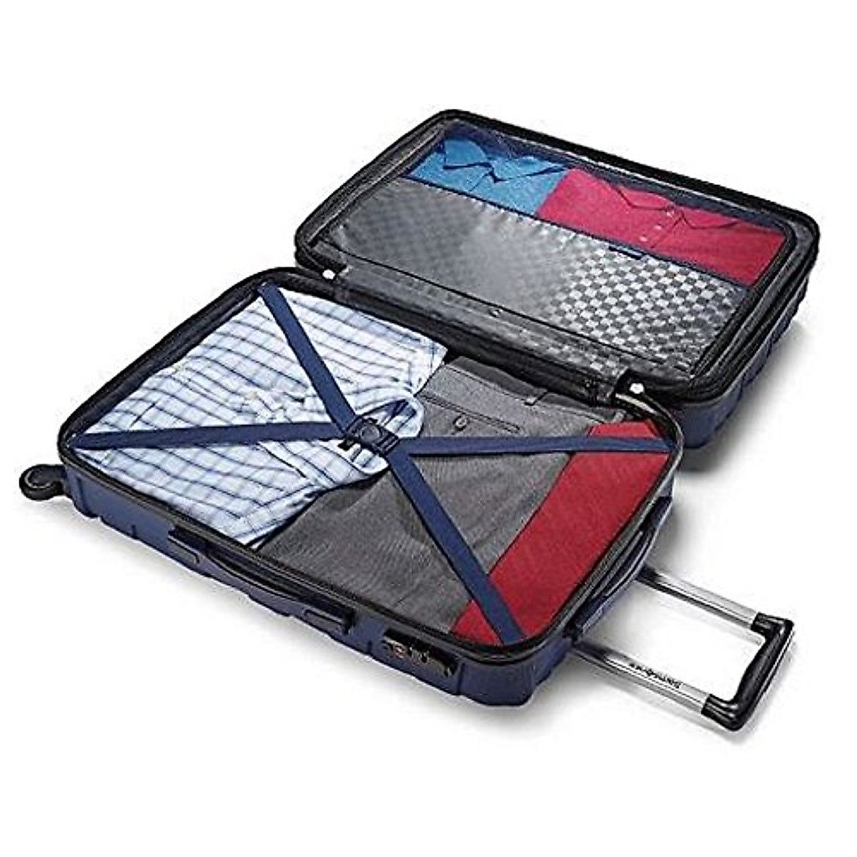 Samsonite Ziplite 3.0, 20in Carry-on, Hardside Spinner Luggage telescoping_handle(Deep Purple)