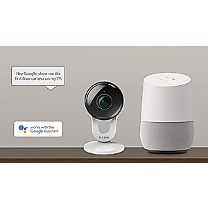 D-Link 1080p Wi-Fi Indoor Security Camera, Full HD 137-degree Wide Angle Wi-Fi Camera, Cloud Recording, Two-way Audio, Motion Detection, Night Vision, Compatible with Alexa (DCS-8300LH) (Renewed)
