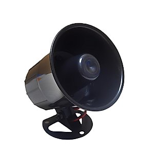 Tokatuker Wired Alarm Siren Horn 15W DC 6 to 12V Security Siren with Bracket for Home Security Alarm System