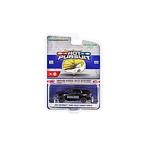 ModelToyCars 2021 Chevy Tahoe Police Pursuit Vehicle, Black - Greenlight 30342 - 1/64 Scale Diecast Car
