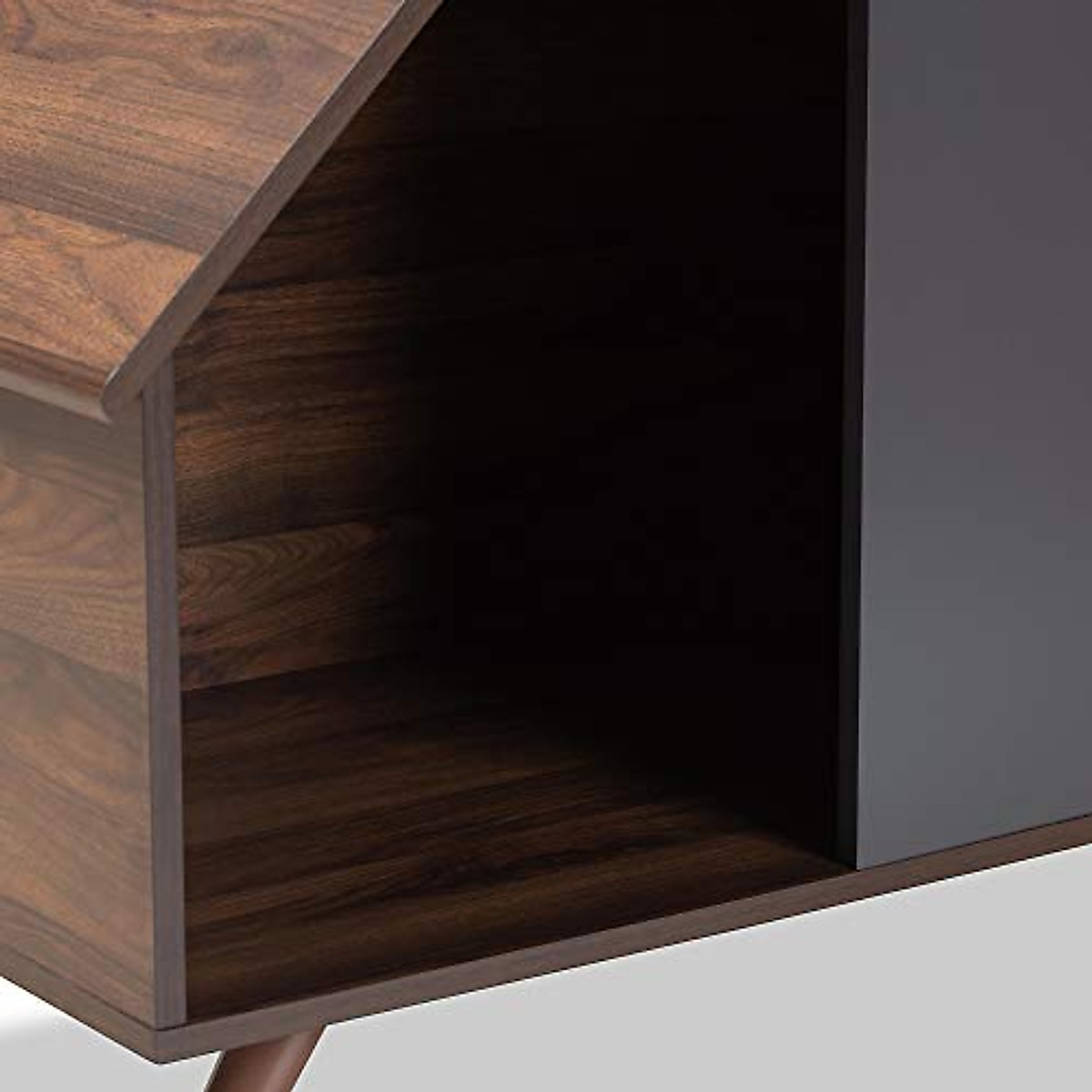 Baxton Studio Pet Houses, Walnut/Grey