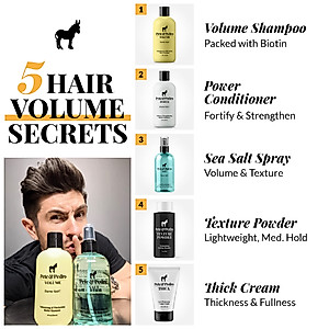 Pete & Pedro TRIFECTA HAIR KIT - Men's Trial & Travel Size Trio Of Tea Tree Oil Shampoo, Peppermint Conditioner, & Sea Salt Spray | As Seen on Shark Tank, 2 oz. Each