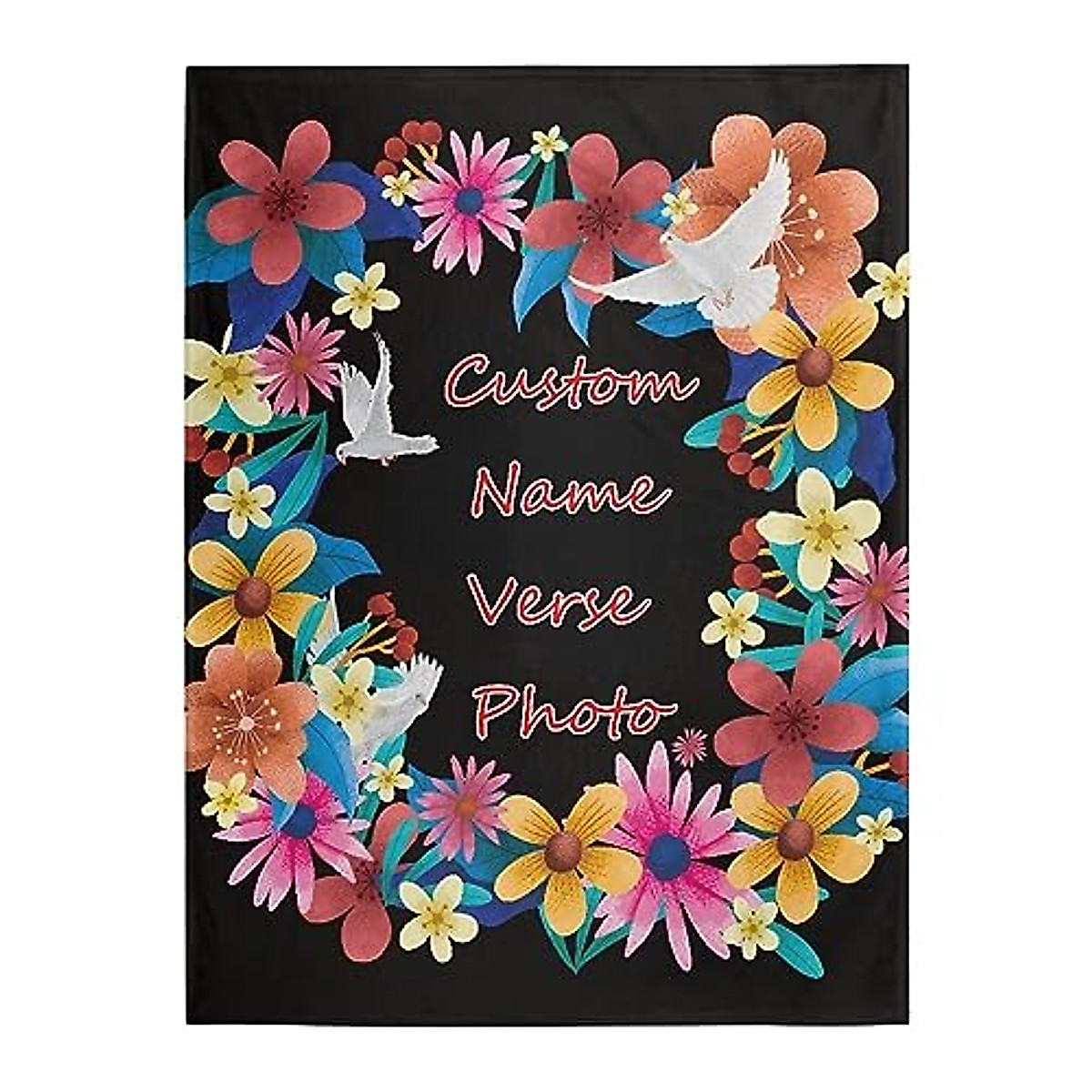 Psesaysky Customize Blanket for Bed Ultra Soft Printed Flannel Throw Blanket High Density Coral Velvet Throw Blanket Comfortable for Kids, Women & Man (XL Size 130 * 150cm)