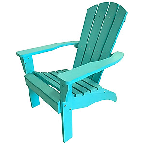 Leigh Country TX 94025 Poly Resin Adirondack Chair, Turquoise, Turquiose