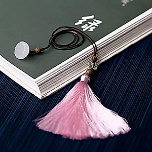 RIOMAN Bookmarks Metal Bookmark Bookmark Sprout Bookmarks Bookmark Small Fresh and Classical Style Bookmark，Bookmark with White Porcelain Pendant, is A Unique Gift (Color : C)
