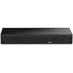 TRENDnet 5-Port Gigabit Compact Metal Desktop Switch with SFP Slot, TEG-S51SFP , Fanless Design, Wall Mountable, Lifetime Protection, Black