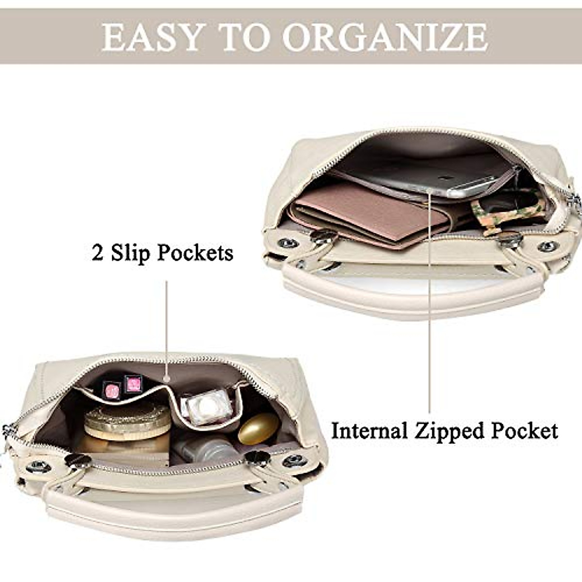 Kasqo Small Satchel Handbags for Women, Fashion Leather Top Handle Satchel Bag Shoulder Purse Crossbody Bags for Teen Girls