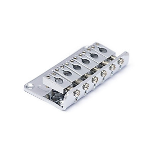 Metallor Guitar Saddles Bridge for Hardtail Strat Tele Electric Guitar Parts Replacement Chrome.