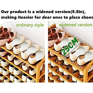 Tuklye Shoe rack,Stylish 3 Tier bamboo shoe rack for entryway,Comes with dust film,shoe organizer for closet