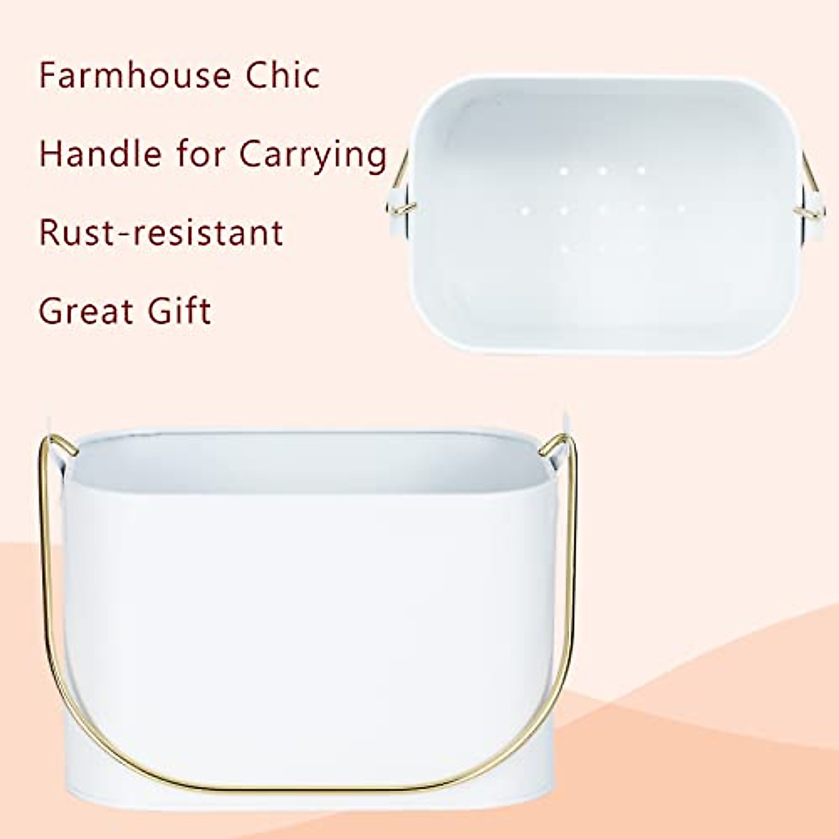 FULL TREND 2 PCS Utensil Caddy, Flatware Holder with 4 Compartments Silverware Organizer Farmhouse Kitchen Decor Perfect for Home, Kitchen, Countertop, Party, Camping, Outdoor and Restaurant