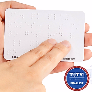 Mattel Games UNO Braille Card Game for Kids & Adults with Cards Specially Designed for Blind and Low-Vision Players