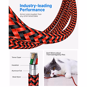 iPhone Charger Fast Charging [Apple MFi Certified] 6ft/5/3/1.5 Lightning Cable iPhone Charger Cord Nylon Braided USB Cable Compatible with iPhone 14 13 12 Pro Max 11 XR XS X 8 7 6s Plus SE iPad