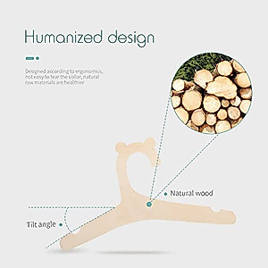 sunnei 30 Pcs Wooden for Baby Clothes Natural Wood for Baby Clothes Rack Room Nursery Decor