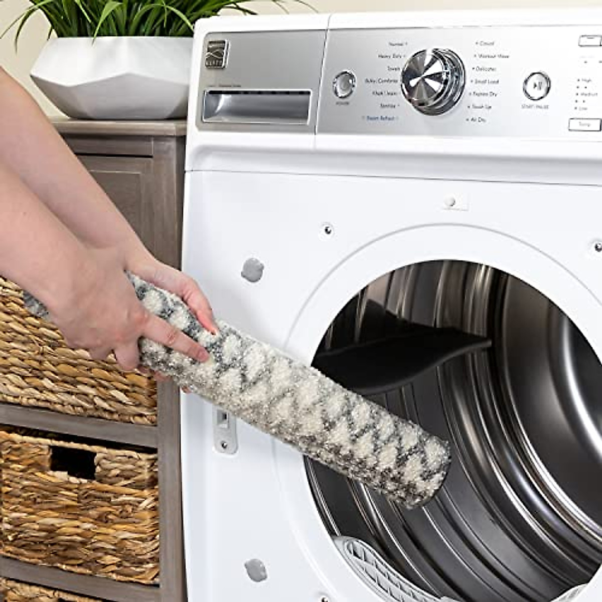 Maples Rugs Abstract Diamond Modern Distressed Kitchen Rugs Non Skid Accent Area Floor Mat [Made in USA], 1'8 x 2'10, Neutral