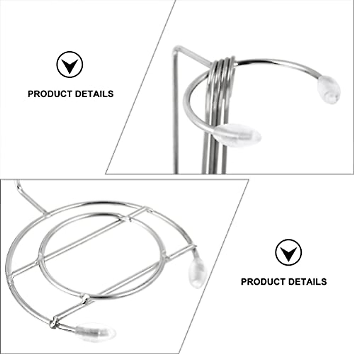 Hemoton 2 Sets BBQ Skewer Set Brazilian Barbecue Skewer Stand Stainless Steel Barbecue Skewers Holder Stand Rack for Chicken Sausage Meat