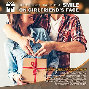 Gifts for Girlfriend to My Girlfriend Blanket Anniversary Romantic Gifts for her Best Birthday Gifts for Girlfriend from Boyfriend I Love You Gifts for Women Healing Thoughts Fleece Blanket 50"x60"